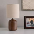 Mainstays Faux Wood Mini Table Lamp with Shade 12.75 inches ...