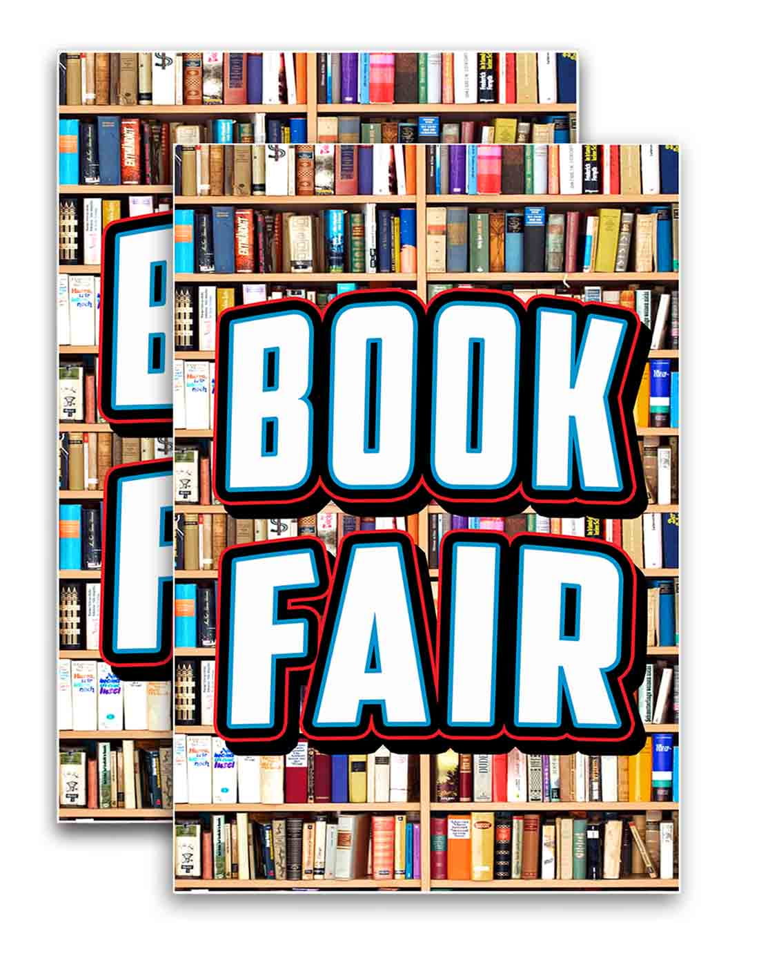 Book Fair (24" X 36") Vinyl Decal Only (Pack of 2) |Sign|Sticker|Poster ...