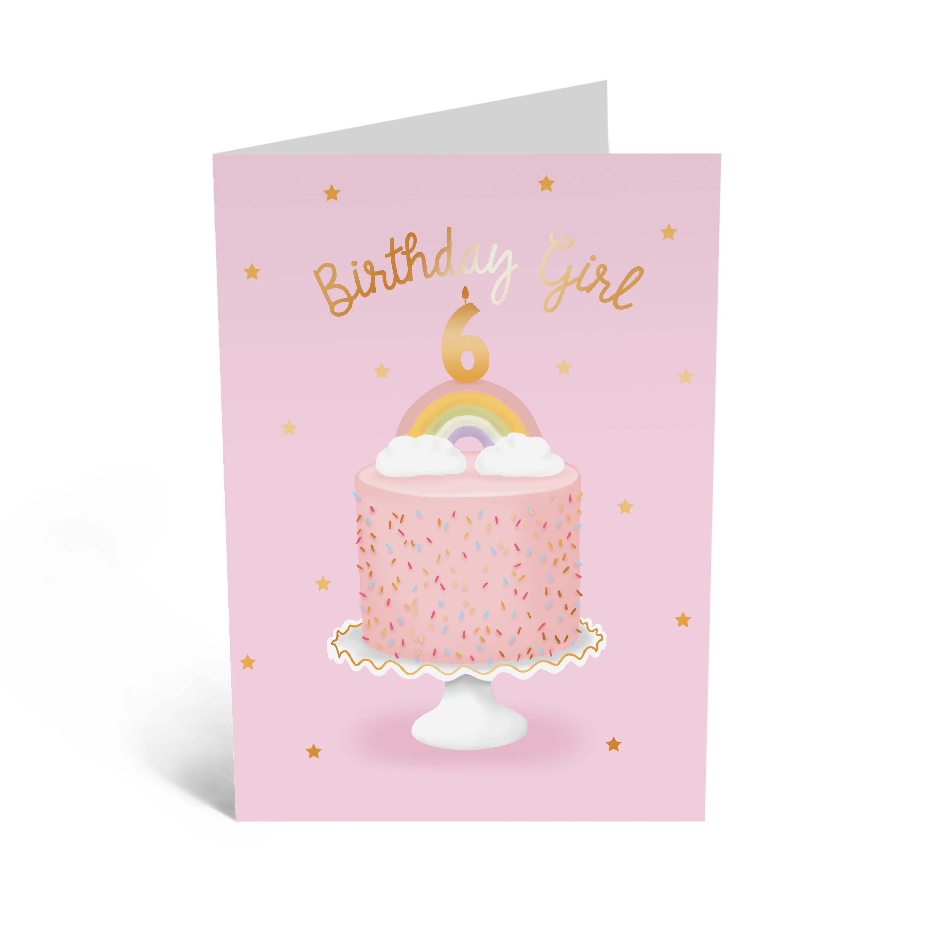 Sixth Birthday Card for Girls - Happy 6th Birthday Card - Age 6 - Six ...