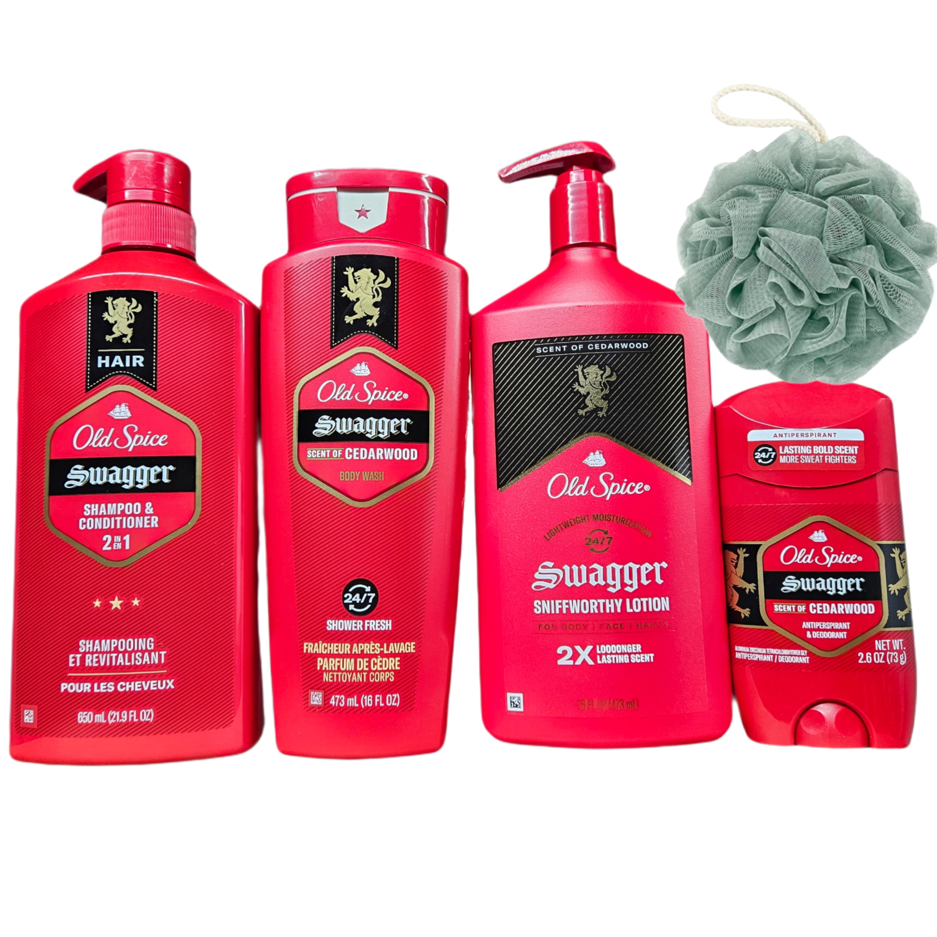 Old Spice Swagger Supply Pack, 2in1 Shampoo & Conditioner, Body Wash ...