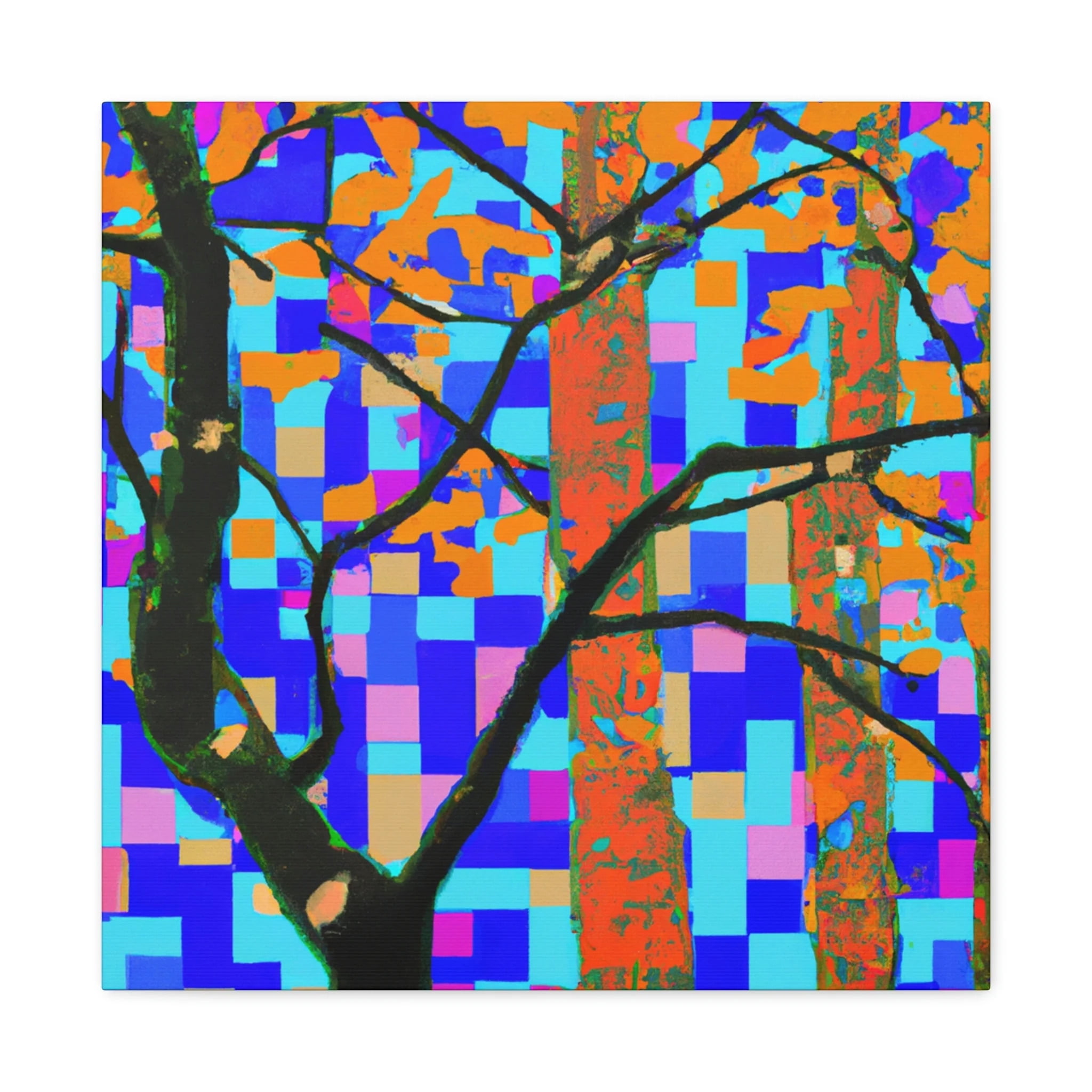 Beech Tree Pointillism. - Canvas - Walmart.com