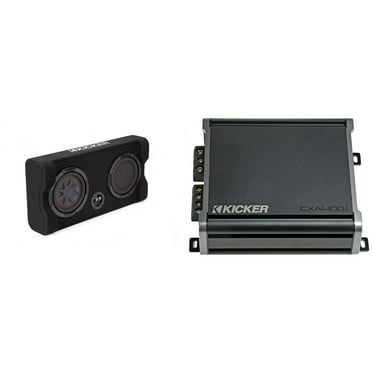 Kicker Audio Powered 12" Subwoofer Amp Kicker Box Combo Kit with Down ...