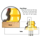 Yonico 22.5 Degree Lock Miter Glue Joint Router Bit Set - 1/2" Shank ...