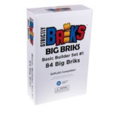 Strictly Briks - Big Briks Set - 84 Pieces - Blue, Green, Red, & Yellow ...