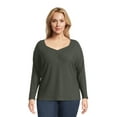 Terra And Sky Plus Size Sweetheart Rib Top 2 Pack