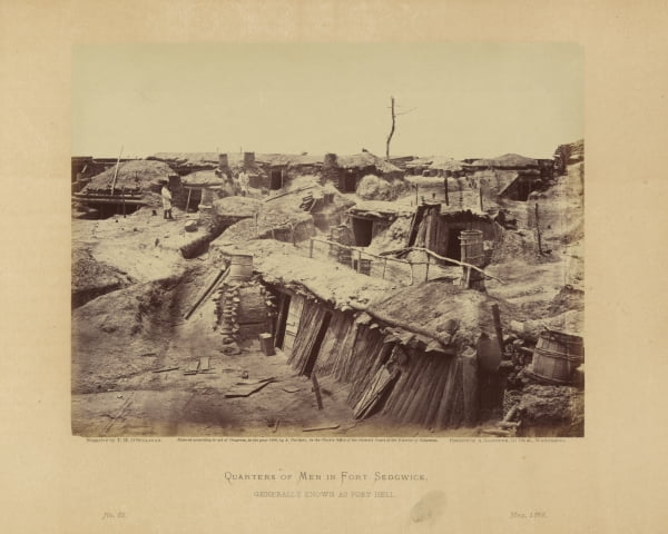 Print: Quarters Of Men In Fort Sedgwick Generally Known As Fort Hell ...