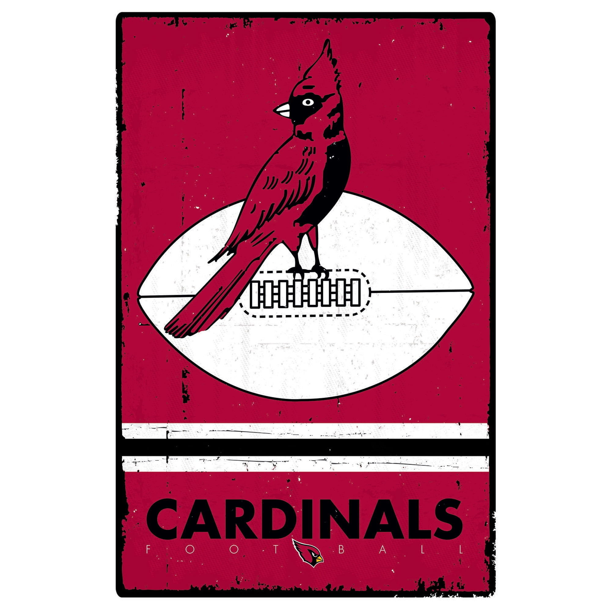 Arizona Cardinals 22'' x 34'' Retro Logo Poster - Walmart.com