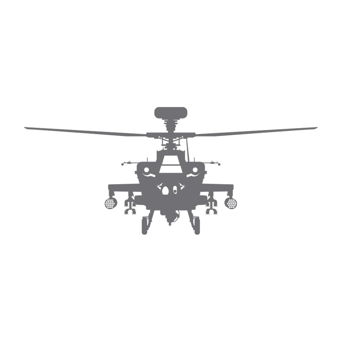 AH-64 Apache Sticker Decal Die Cut - Self Adhesive Vinyl - Weatherproof ...