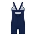 FINALGANG Girls Kids Sleeveless Onesie Swimsuit Contrast Color Panel ...