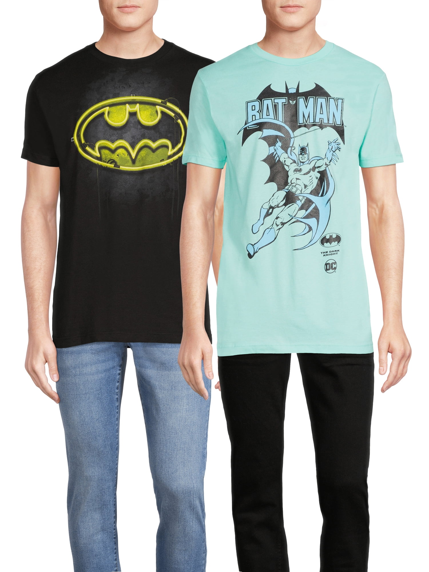 DC Comics Batman Men's & Big Men's Graphic T-Shirt, 2-Pack - Walmart.com