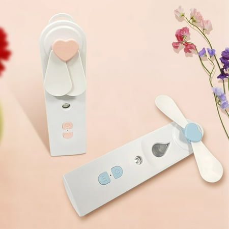 2 In 1 Fan Humidifier Mini Portable USB Rechargeable Handheld Fan Water ...