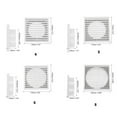 Square Air Vent Cover Plastic Air Ventilation Cover Louver Grille Cover ...