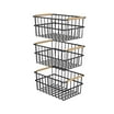 18 in. 3-Tier Round Wire Bin, Black - Walmart.com
