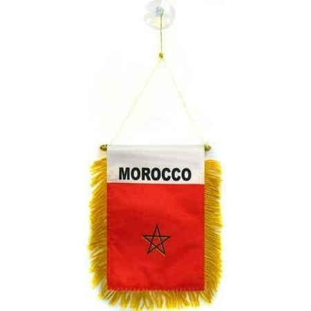 Morocco Mini Banner 6'' x 4'' - Moroccan Pennant 15 x 10 cm - Mini ...