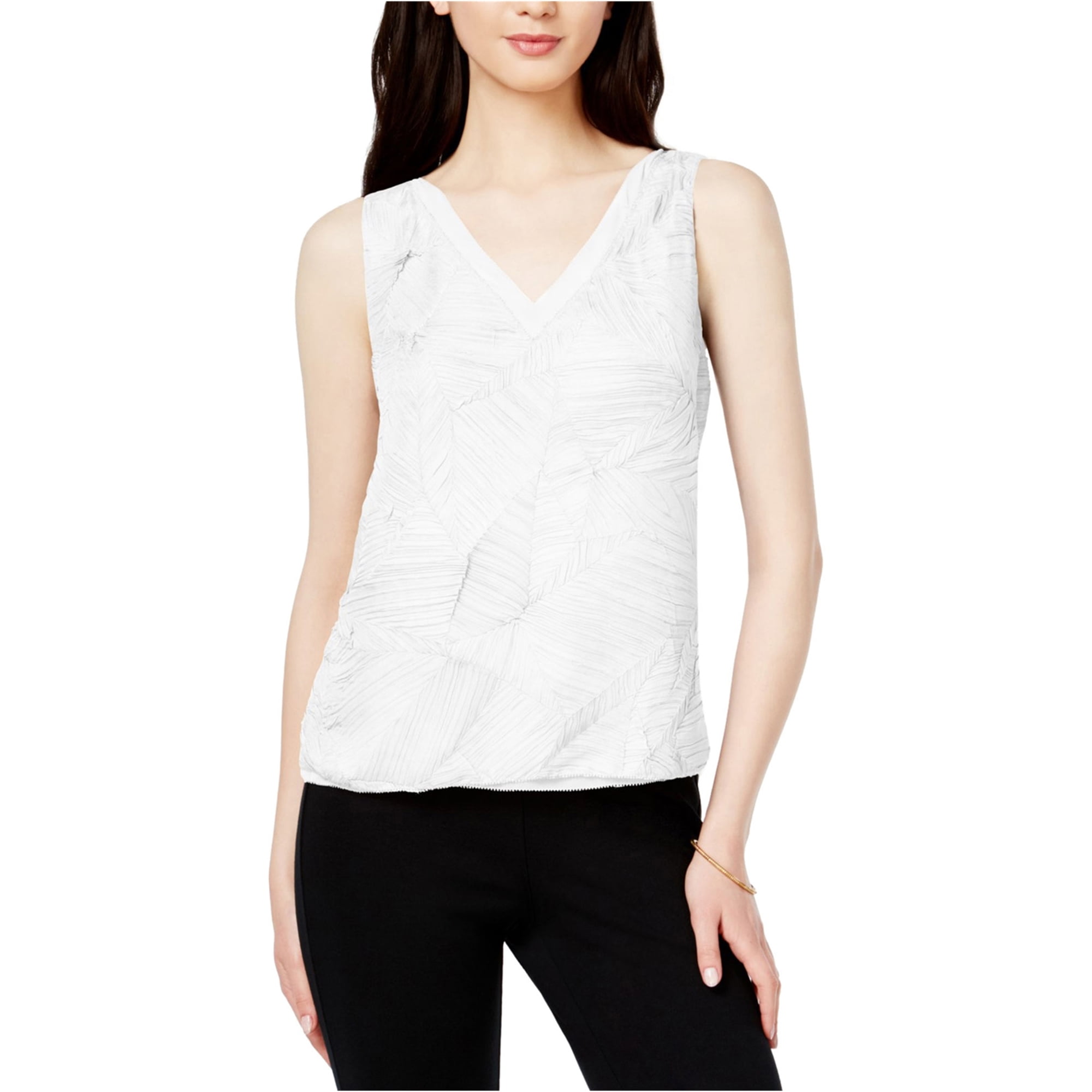 bar III Womens Textured Knit Blouse, White, XX-Large - Walmart.com