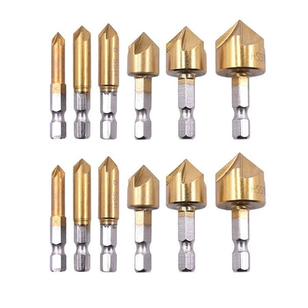 YDHely12 Pcs Professional HighYDHelySteel SingleYDHelyEnd Countersink ...