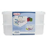 Sterilite Stackable Plastic Storage Bins Stack & Carry 2 Layer ...