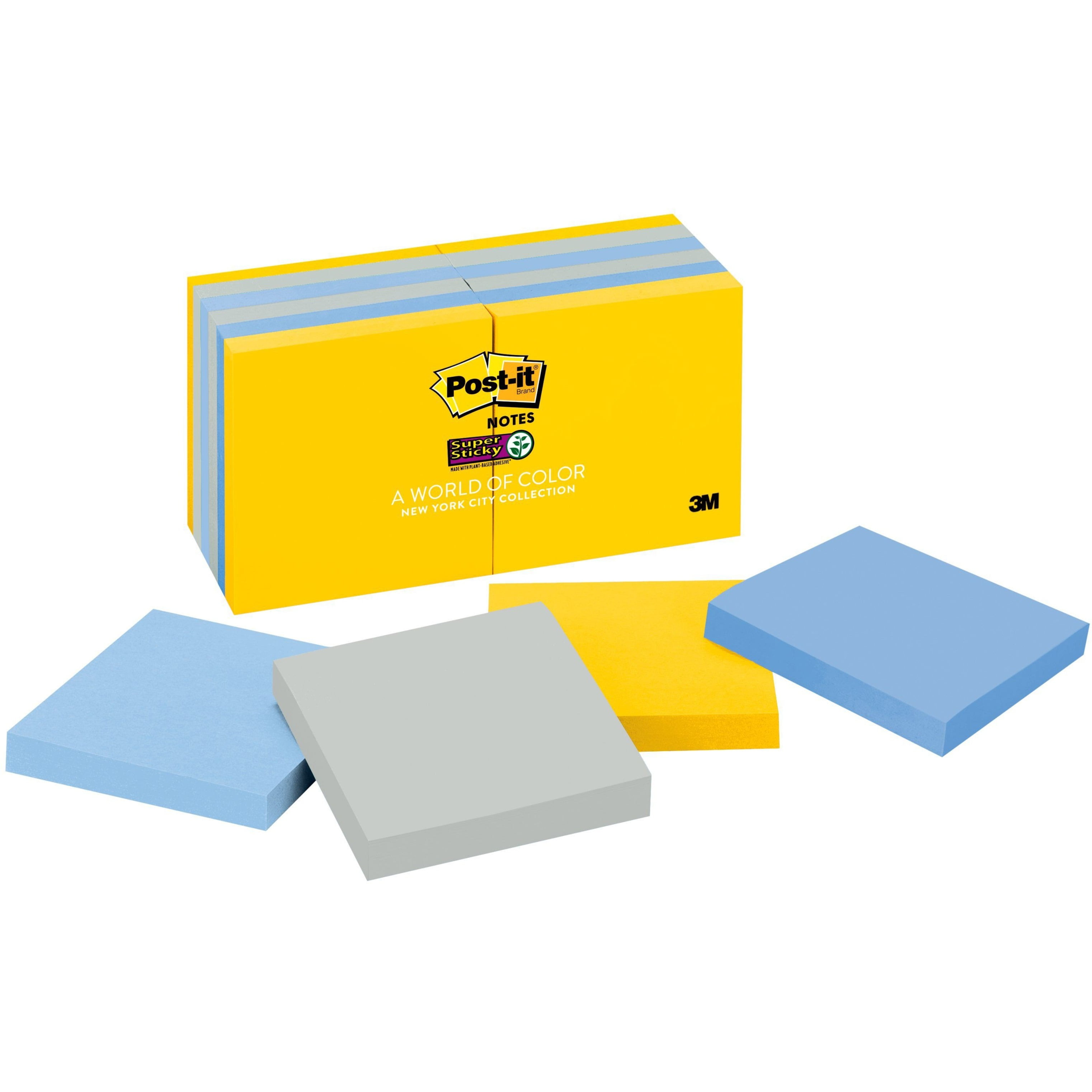 Post-it®, MMM65412SSNY, Super Sticky Notes - New York Color Collection ...