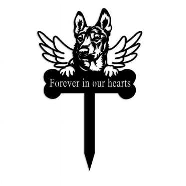 Custom Pet Dog Memorial Grave Marker Metal Garden Stake - Personalized ...