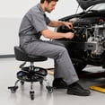 Garage Mechanic Stool with Storage Tray,Low Height Rolling Shop Stools ...