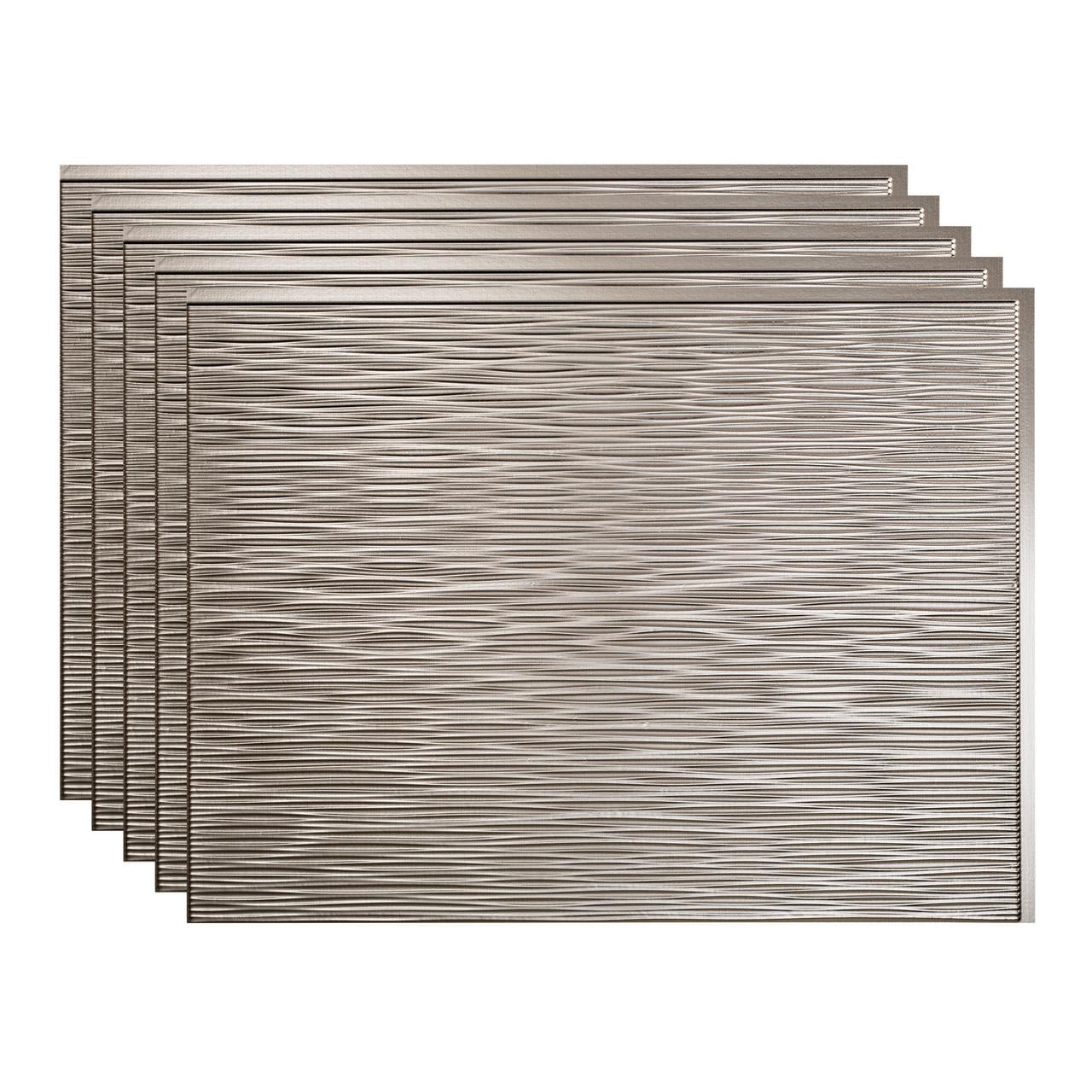 Click here for Fasade Fasäde Ripple Brushed Nickel 18in X 24in De... prices