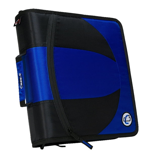 Case-it Dual Ring Zipper Binder, D-Ring, 1-1/2 Inches, Blue - Walmart.com