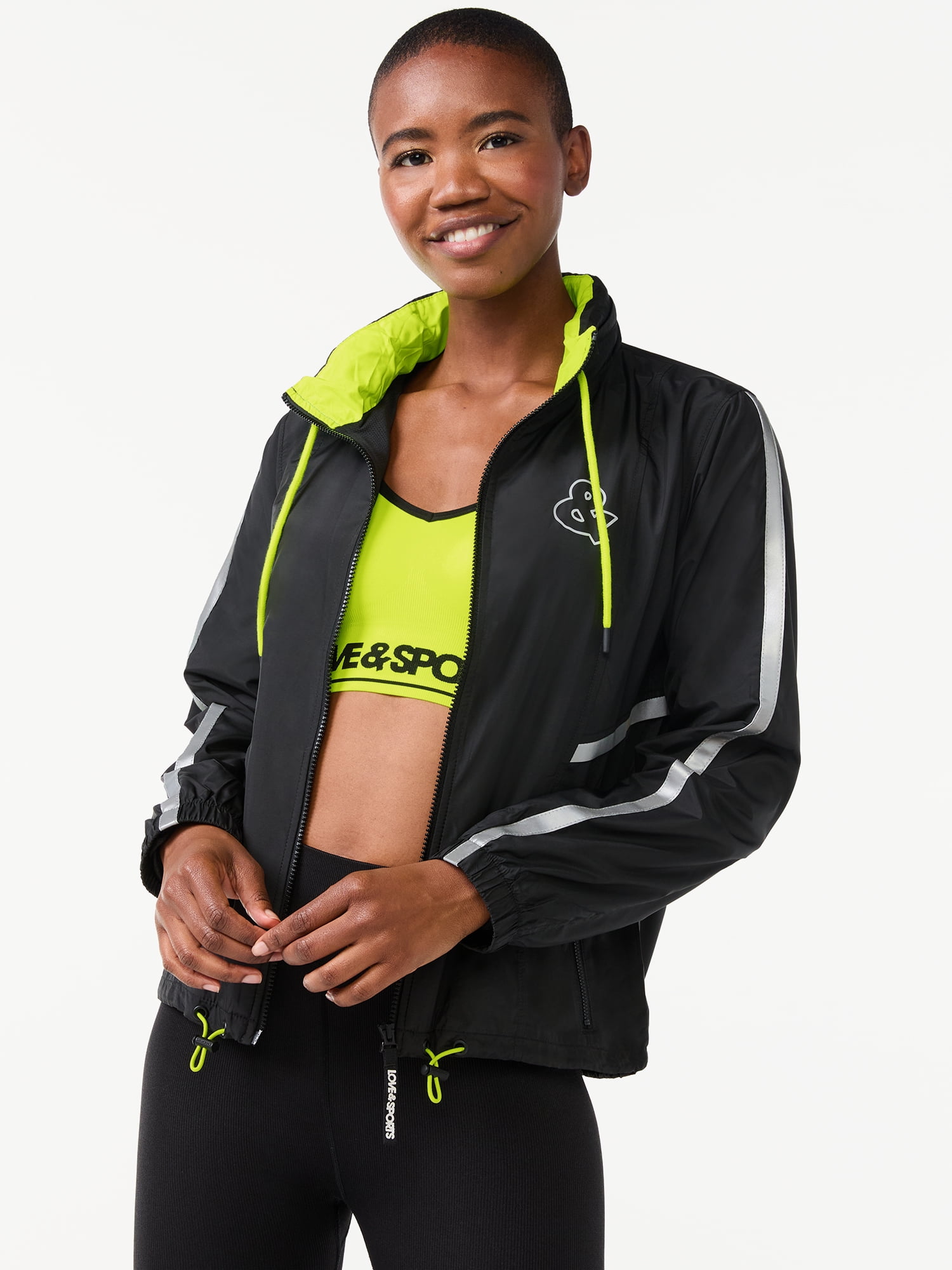Love & Sports Women’s Track Jacket with Hood - Walmart.com