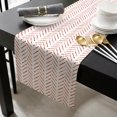 Burnt Orange Striped Table Runner 108 Inches Long, Modern Abstract Art ...
