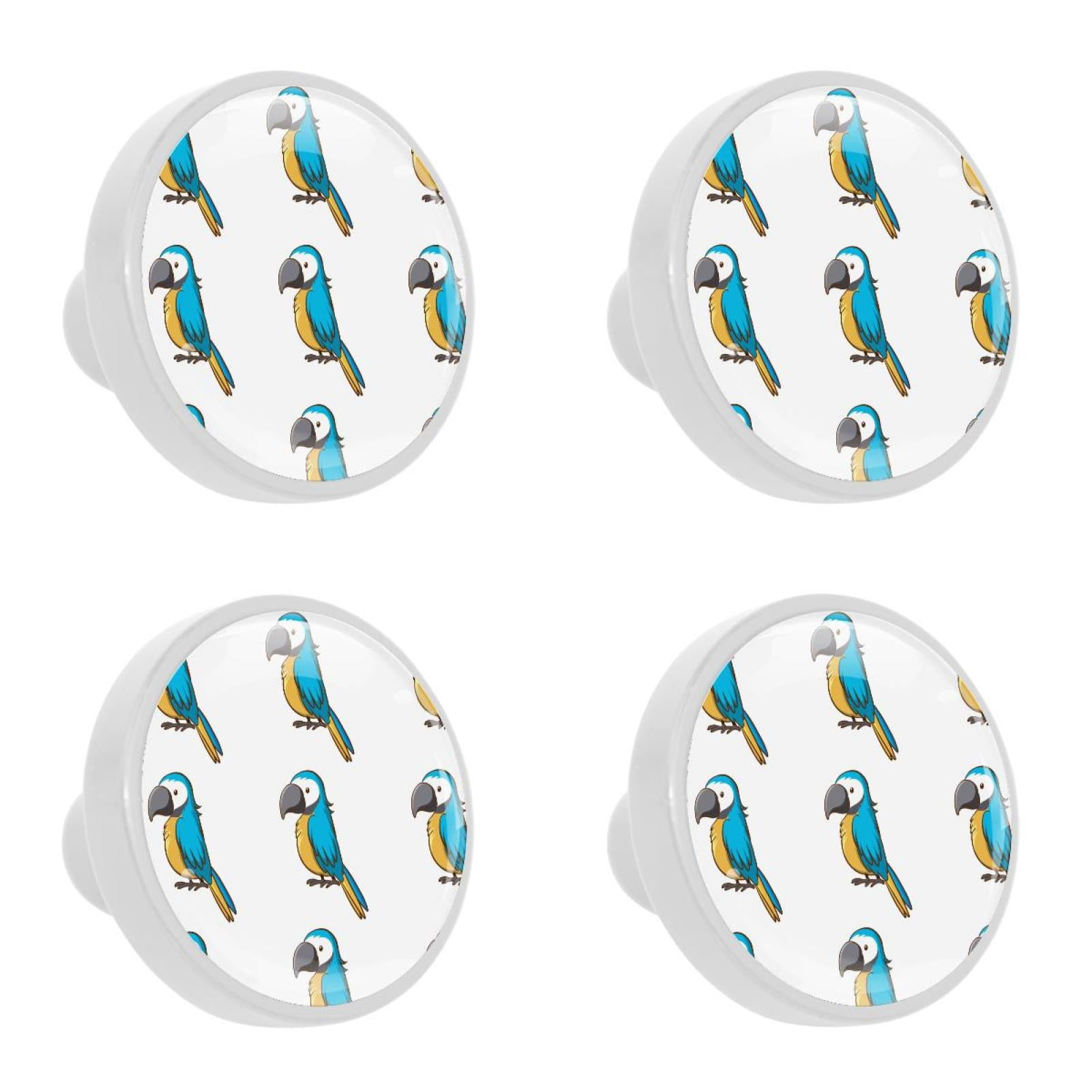 4 Pcs Parrot Knobs for Kitchen Cabinet Cupboard Dresser Bookcase Drawer ...