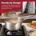 Pure Titanium Saucepan with Lid, Upgrade 1.5/2/3/4 Qt No Coating Non ...