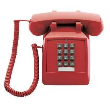2500 VBA 20M (Red) Basic Desk Phone - Walmart.com