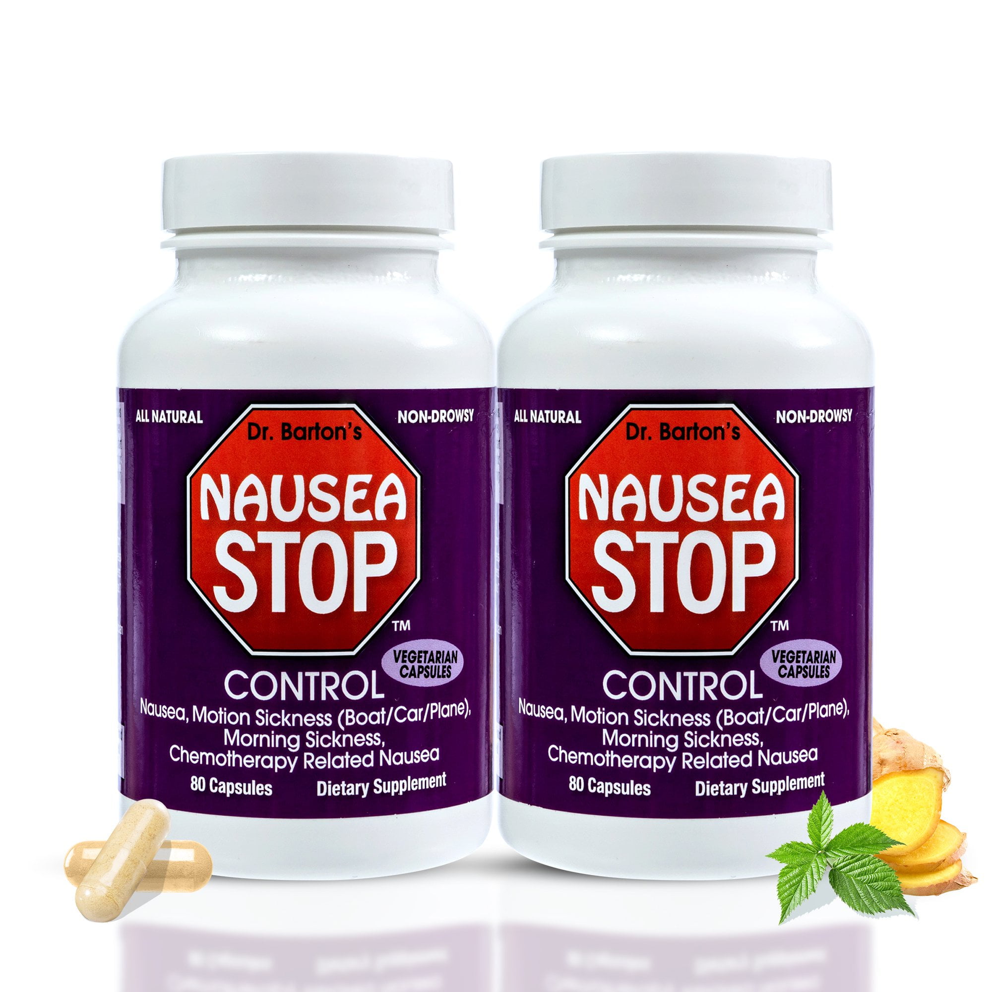 Dr. Barton’s NauseaStop - Natural Nausea and Hangover Supplement, Eases ...