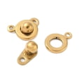 50 Set 304 Stainless Steel Snap Clasps Ion Plating(IP) Real 18K Gold ...