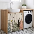 Christmas Tree Cabinet Curtains 35"W x 35"L,Dustproof Sink Skirt ...