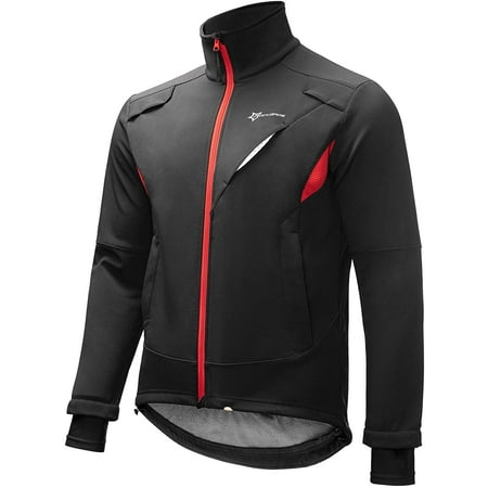 Men's Winter Cycling Jacket Thermal Fleece Windproof Biking Running ...