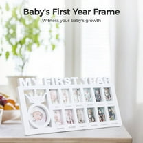 Newborn Baby 1st Year Keepsake Frame, 12-Month Milestone, Baby Shower ...