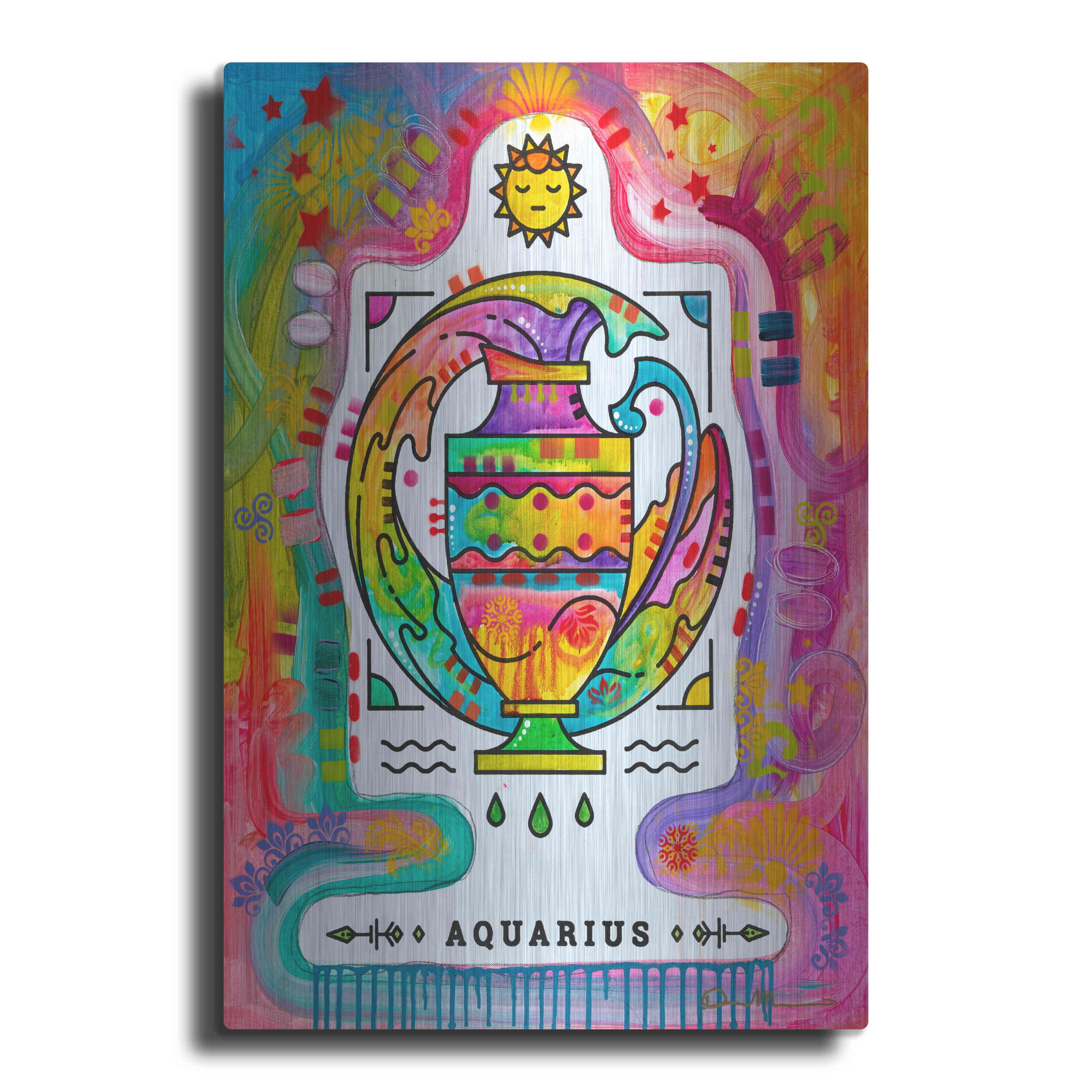 Luxe Metal Art 'Aquarius' by Dean Russo, Metal Wall Art, 16"x24 ...