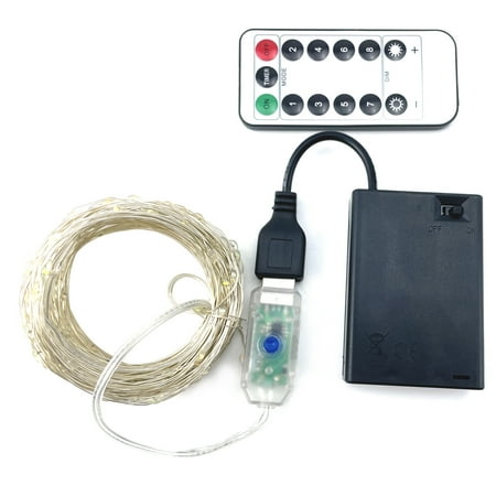 Tomshine 5m Multi-color USB String Light with Battery Box Remote ...