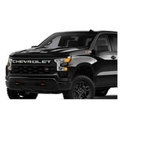 Chevy Silverado White Reflective Trail Boss Grille Lettering Overlay ...