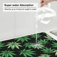 Marijuana Leaf Microfiber Kitchen Counter Mat,Dish Drying Pad for ...