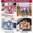 4 Pack Large Clear Makeup Bag, Heavy Duty PVC Clear Cosmetic Toiletry ...