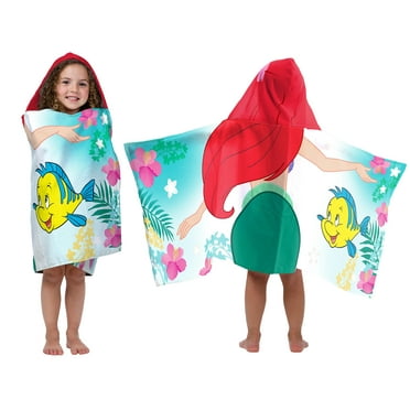 Disney Little Mermaid Ariel Kids Cotton Hooded Beach Towel - Walmart.com