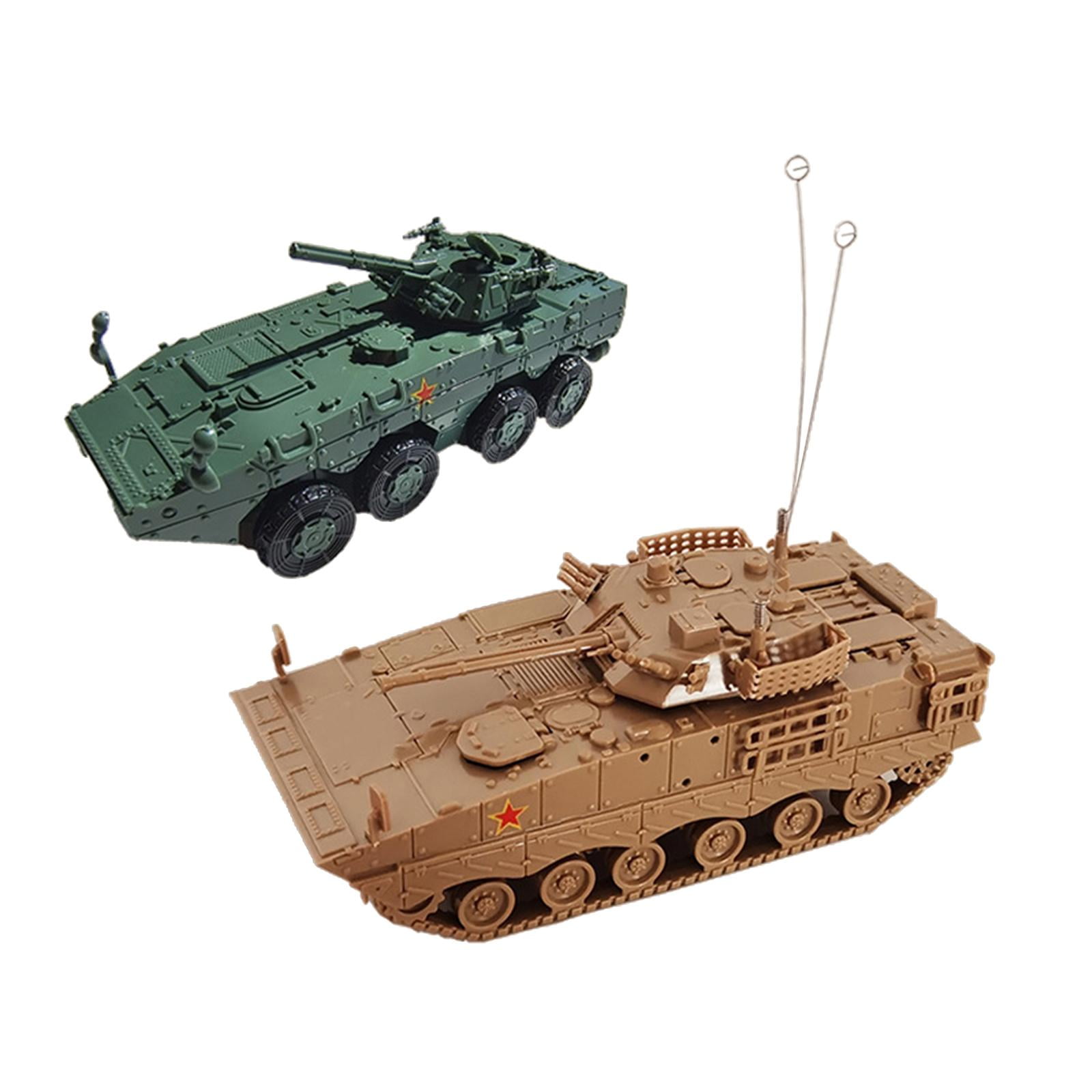 2 Pieces 1/72 Vehicles Model Set Tank Playthings DIY Puzzle Puzzles ...