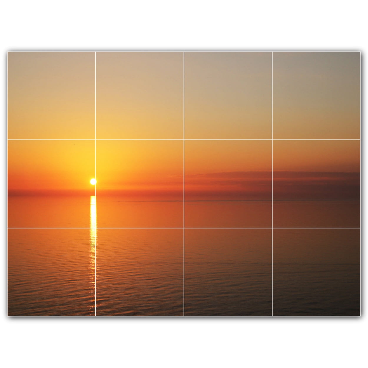 Picture-Tiles.com: Sunset Ceramic Tile Wall Mural WAL500990-43L. 32"W x ...
