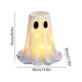29.9in Remote Controlled LED Light Ghost Candy Bowl, Spooky White ...