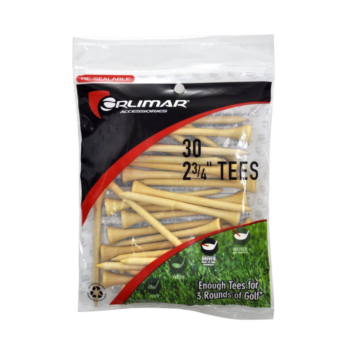Orlimar 2 3/4-Inch Golf Tees 30-Pack (Natural) - Walmart.com