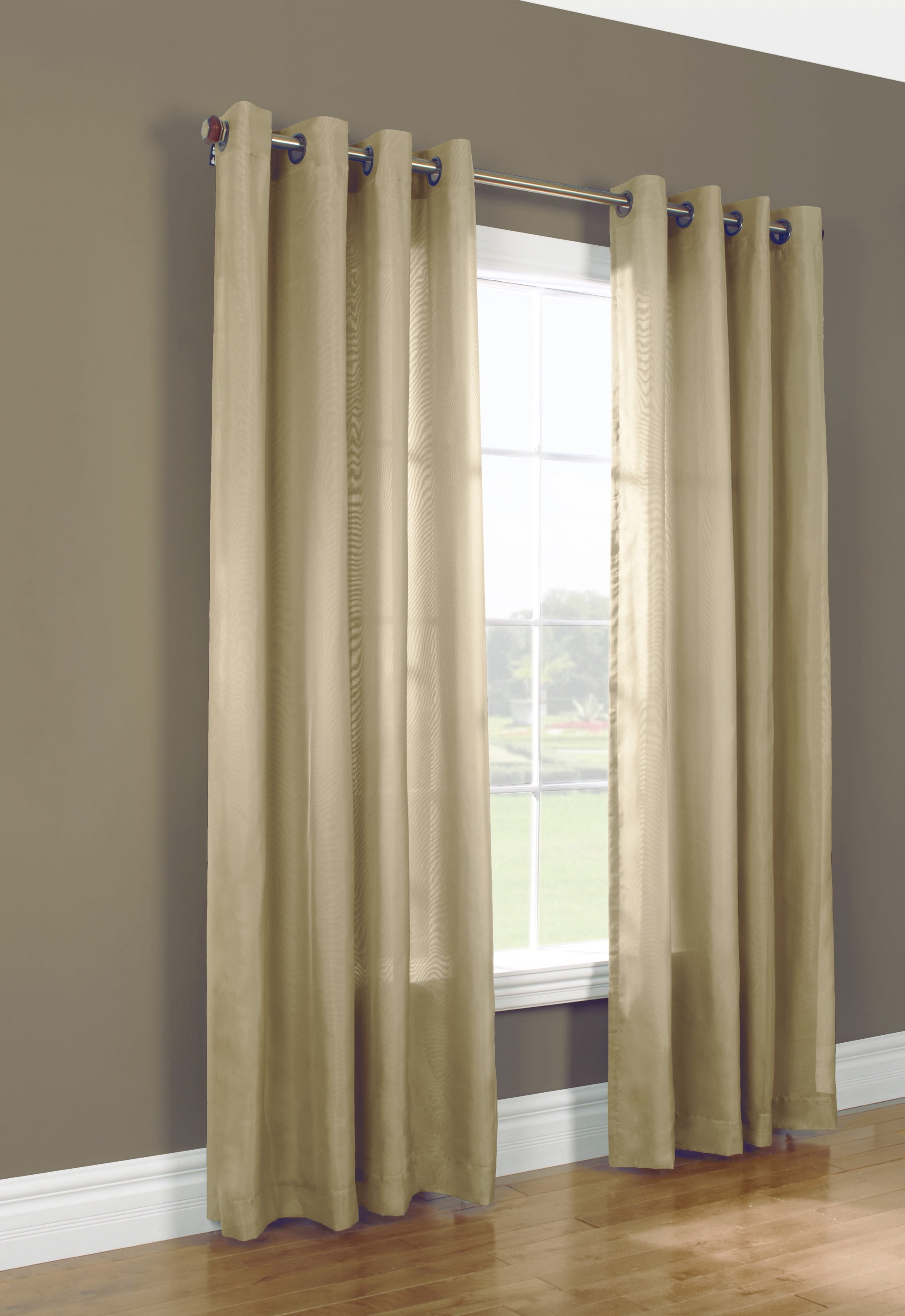 Rhythm Lined Grommet Curtain Panel 54" x 72" in Mushroom - Walmart.com