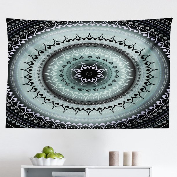 Mandala Tapestry, Flower Shaped Universe Chart with Color Contours ...