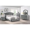Glam Black Solid Wood CAL Bedroom Set 3pcs FOA CM7128BK-CK Noella ...