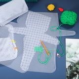 4 Pcs Cross Stitch Mesh Plastic Canvas Shapes Crochet Bags DIY Plastic ...